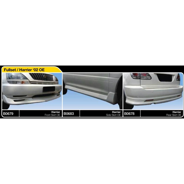 Toyota harrier 1999 2000 2001 2002 2003 oem bodykit body kit front side ...