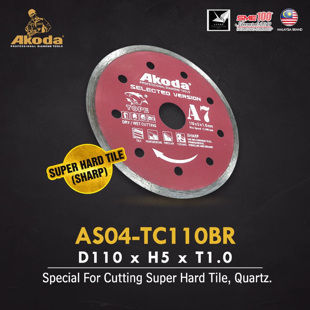 Akoda 4'' Thin Wet A7 Diamond Blade【READY STOCK】 | Shopee Malaysia
