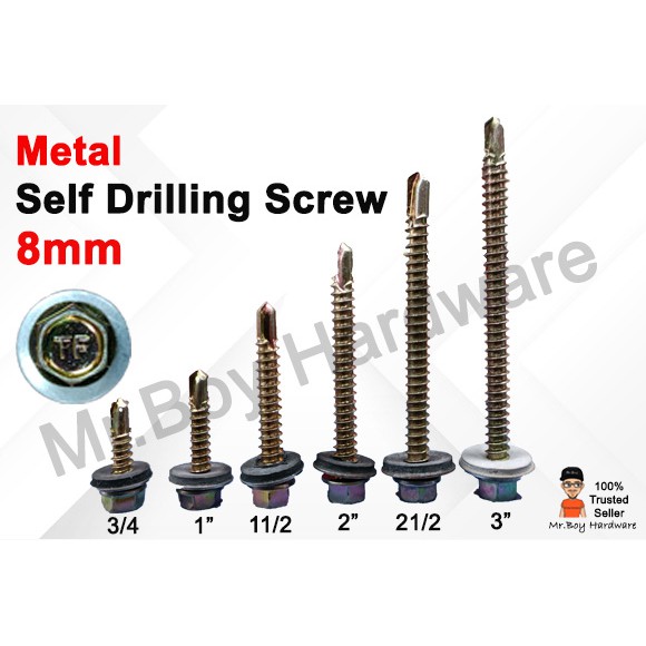 Metal Self Drilling Screw Awning screw/ Skru atap/ Skru bumbung/ Skru ...