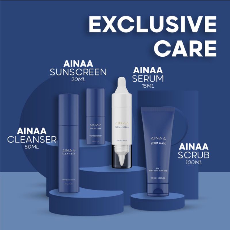 AINAA SET COMBO 4 IN 1 (EXCLUSIVE CARE) 100% ORIGINAL+FREEGIFT | Shopee ...