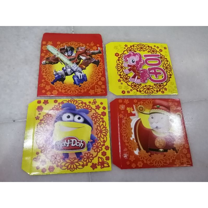 Hasbro ang pao red Packet 4 pcs set abit of glue stain defect | Shopee ...