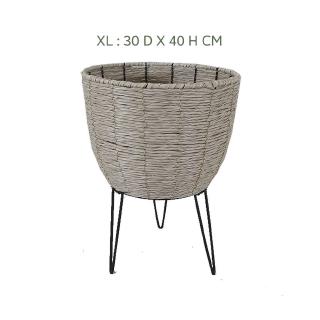 READY STOCK Bakul/Pasu Rotan Pokok Viral/Pasu Bunga Hiasan/Pasu Berkaki ...