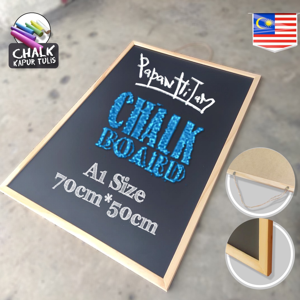 A1 (70cm*50cm) Chalkboard Blackboard Papan Hitam Cafe Children School ...