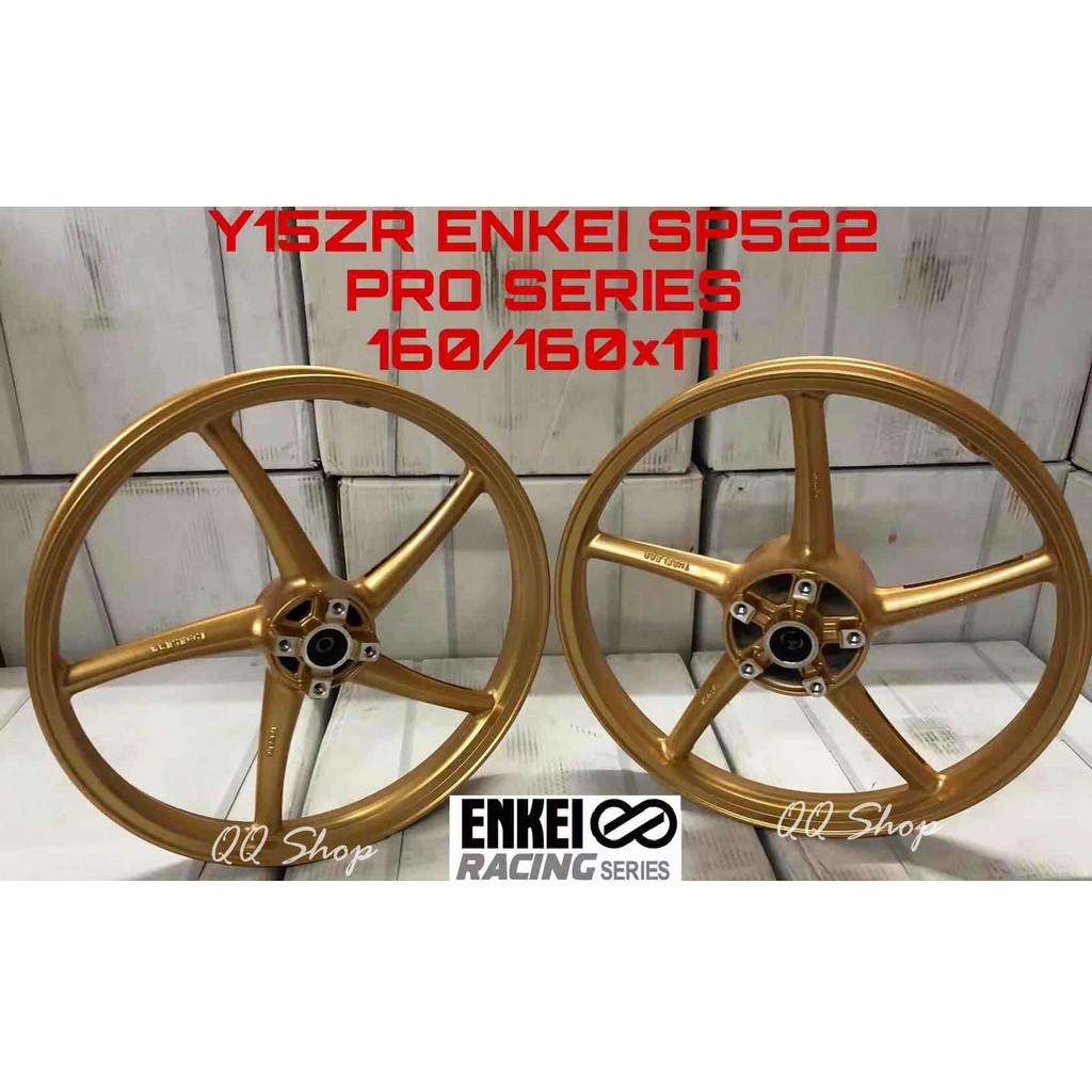 (Ready Stock)Y15ZR SPORTRIM ENKEI SP522 GOLD 160/160-17 Pro Series (100% ORIGINAL ENKEI ...