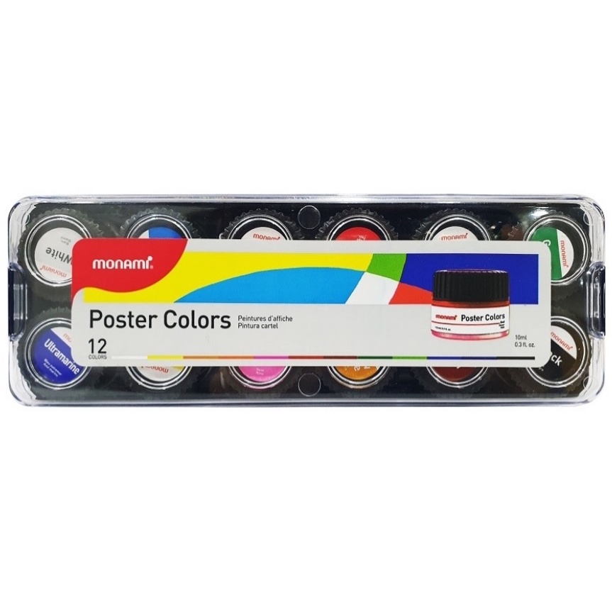 Monami Poster Colours 10ml (12 Colours) | Shopee Malaysia