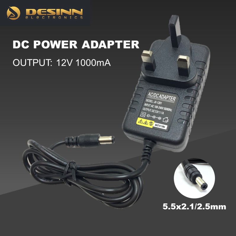 DC 12V 1000mA Power Adapter with Connector Head 5.5mm | Shopee Malaysia