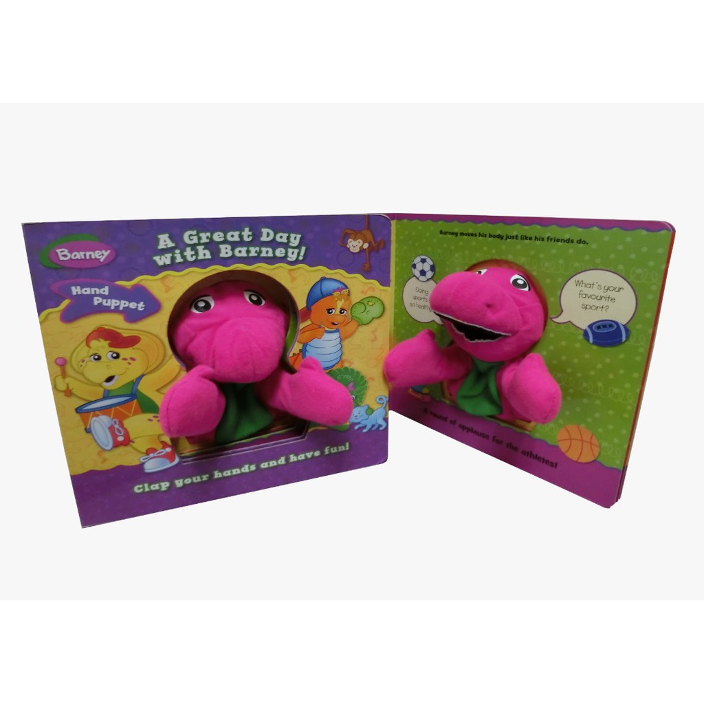 【Ready Stock】Barney Puppet Book (A Great Day with Barney) | Shopee Malaysia