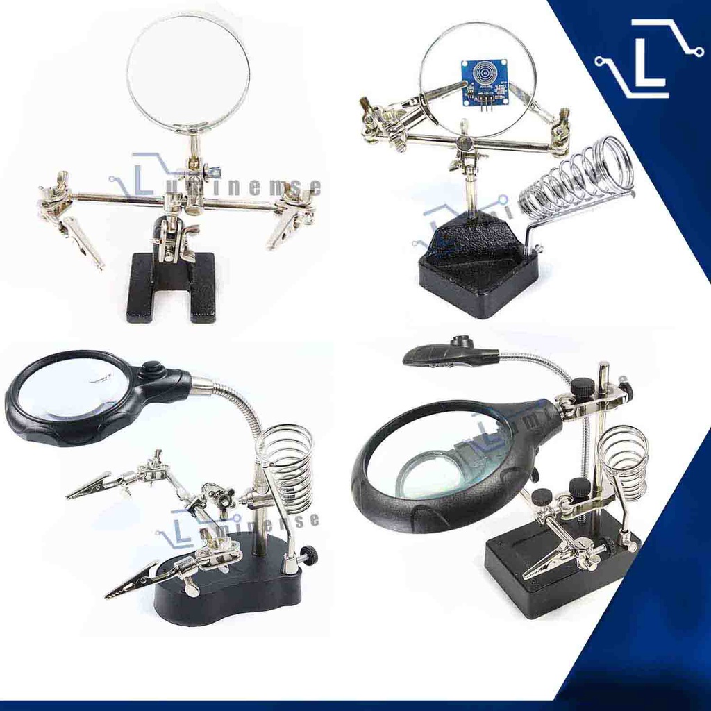 [Luminense] Solder Helping Third Hand Tool Soldering Stand Magnifying ...