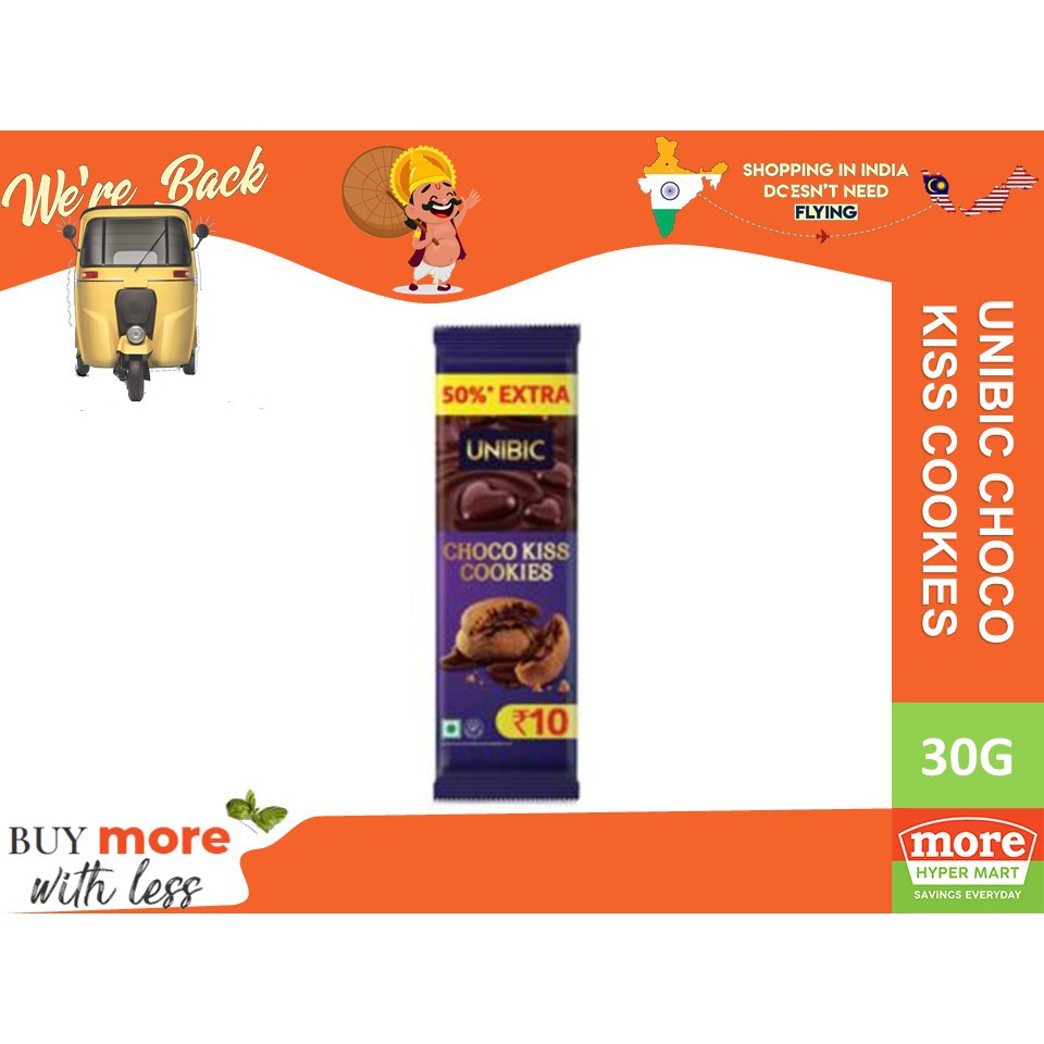 Unibic Choco Kiss Cookies-30g | Shopee Malaysia