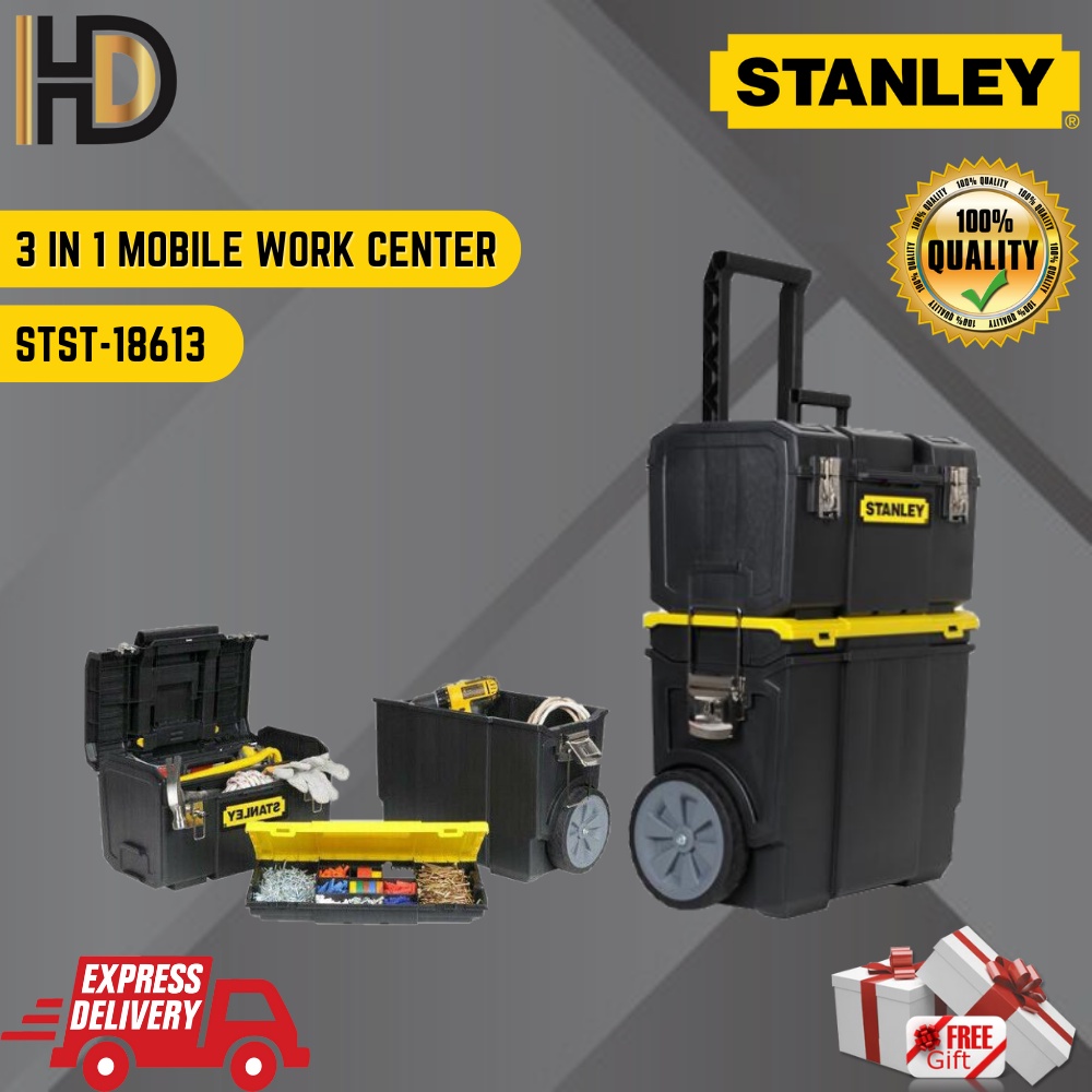 STANLEY 3 IN 1 Detachable Tool Box Mobile Work Center / STANLEY ...
