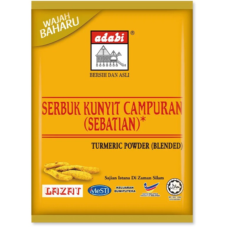 30g 250g Serbuk Kunyit Campuran Sebatian Adabi Turmeric Powder Blended ...