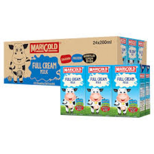 MARIGOLD UHT Full Cream Milk / Susu Penuh Krim 200ml x 24 | Shopee Malaysia