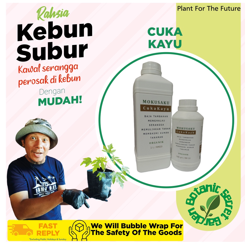 Cuka Kayu MOKUSAKU Natural Wood Vinegar Organic Fertilizer Kawalan ...