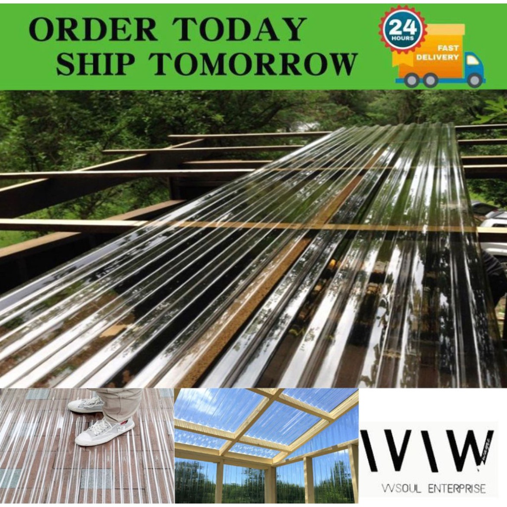 Transparent Roof Sheet /Atap Cerah Lutsinar /Polycarbonate Transparent ...