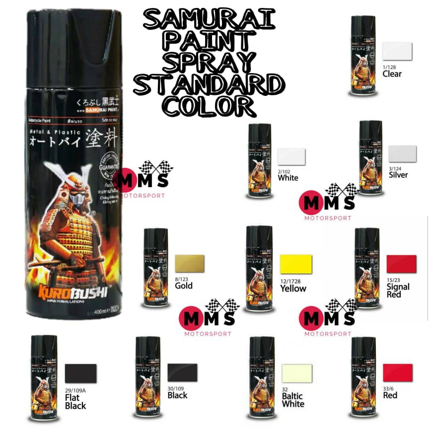 Samurai Spray Paint Standard Colors 400ml | Shopee Malaysia