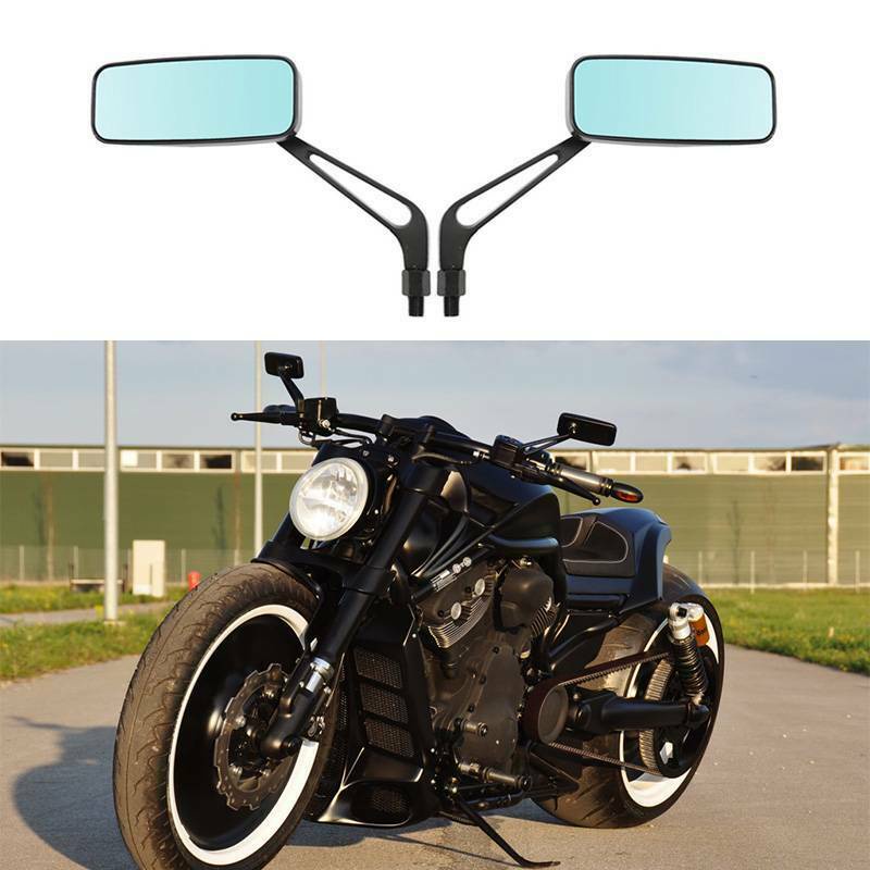 Black Rectangle Motorcycle Side Mirrors For Harley Davidson V-Rod ...
