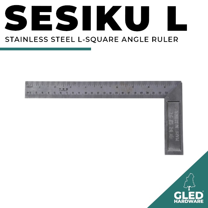 STAINLESS STEEL ANGLE RULER | PEMBARIS SESIKU L | Shopee Malaysia