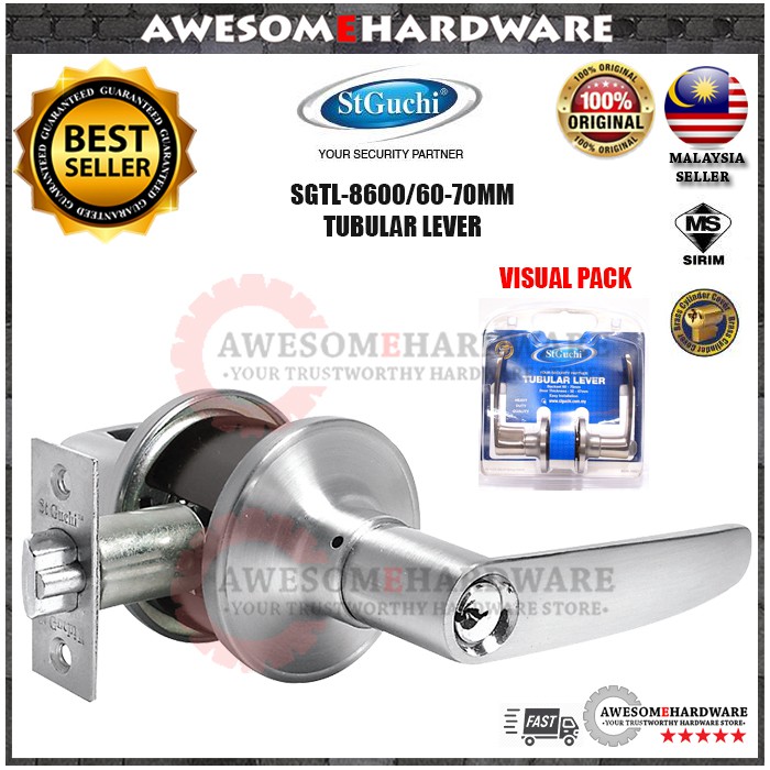 ST GUCHI SIRIM SGTL-8600 8600 TUBULAR LOCK LEVER HANDLE LOCK 60MM/70MM ...