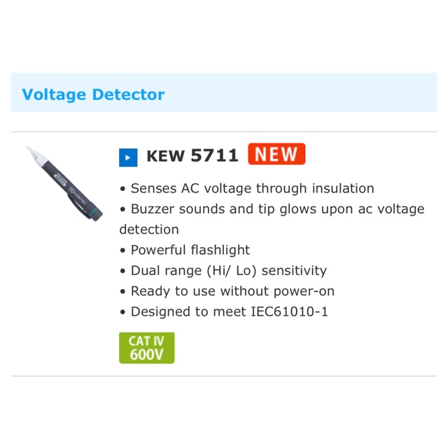 Kyoritsu Voltage Detector KEW 5711 | Shopee Malaysia