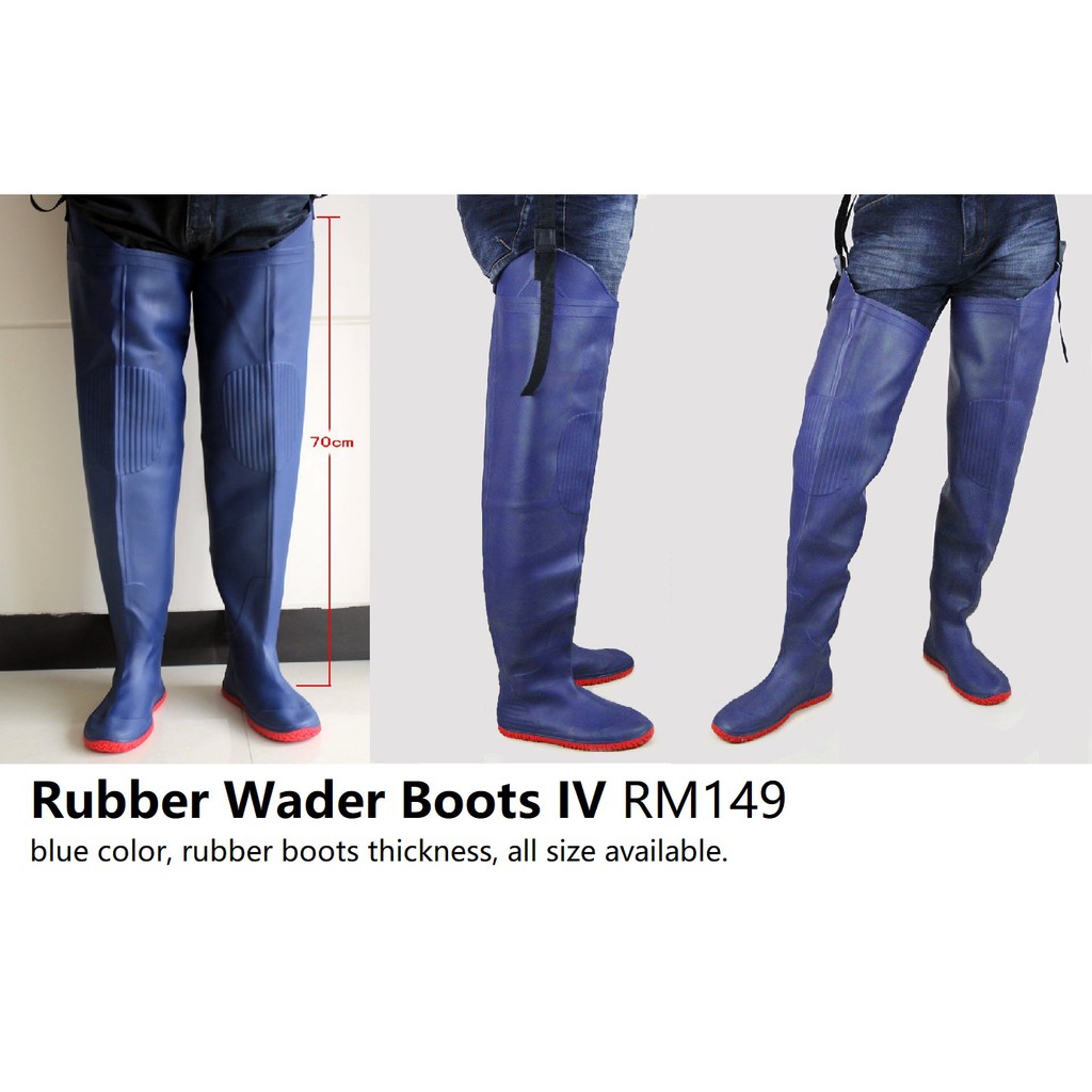 Rubber Latex Wader Boots IV Knee High Rain Industrial Display Cold ...