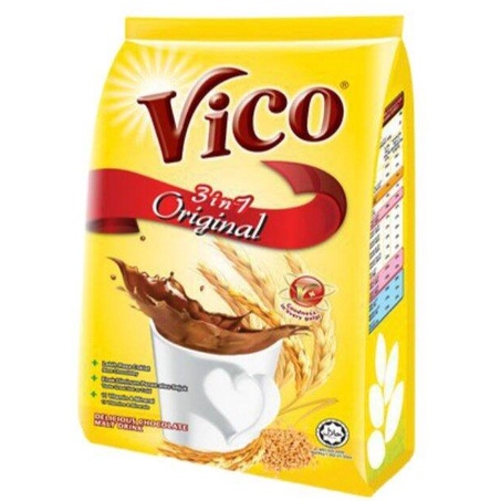 Vico Chocolate Malt 3 in1 Original 18s x 32g | Shopee Malaysia