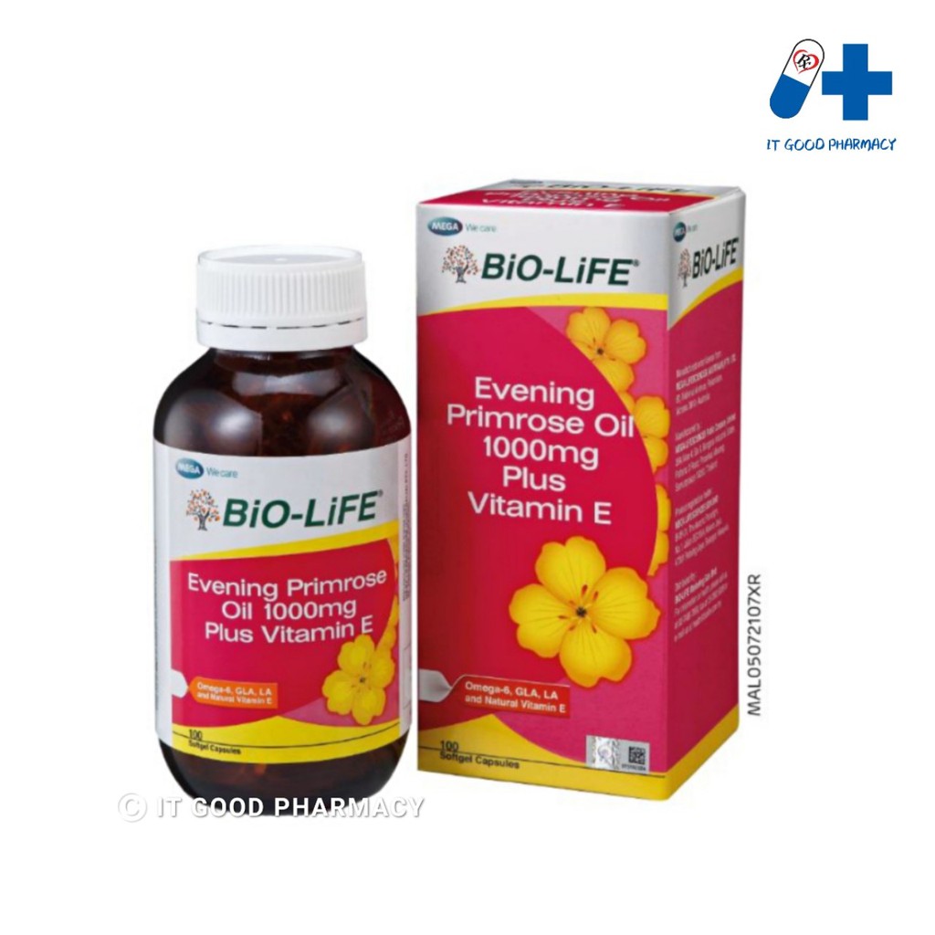 Bio-life Evening Primrose Oil EPO 1000mg Plus Vitamin E 100s [Exp 03/ ...