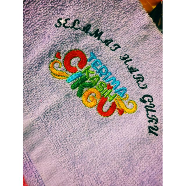 Tuala Sulam Hari Guru (Face Towel) | Shopee Malaysia