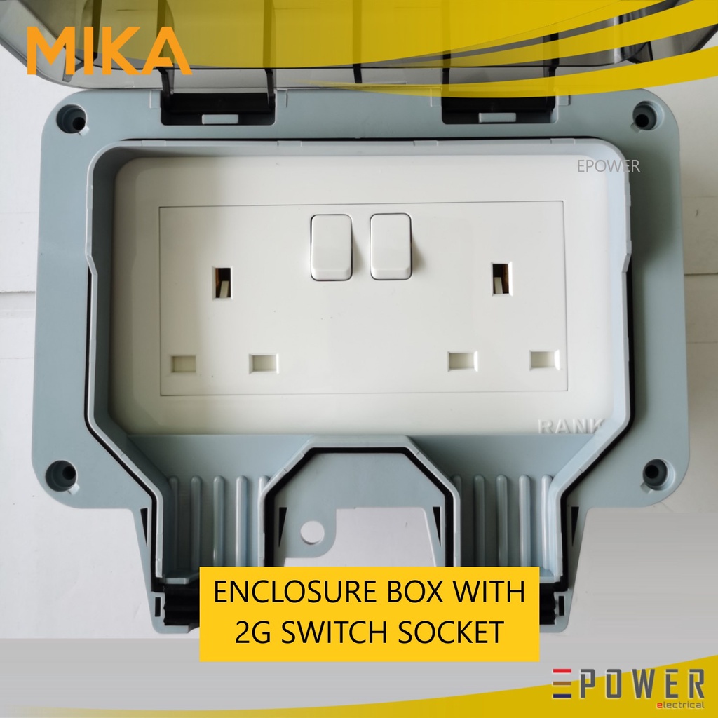 MIKA IP66 WEATHERPROOF SOCKET ENCLOSURE BOX 1G 2G | Shopee Malaysia