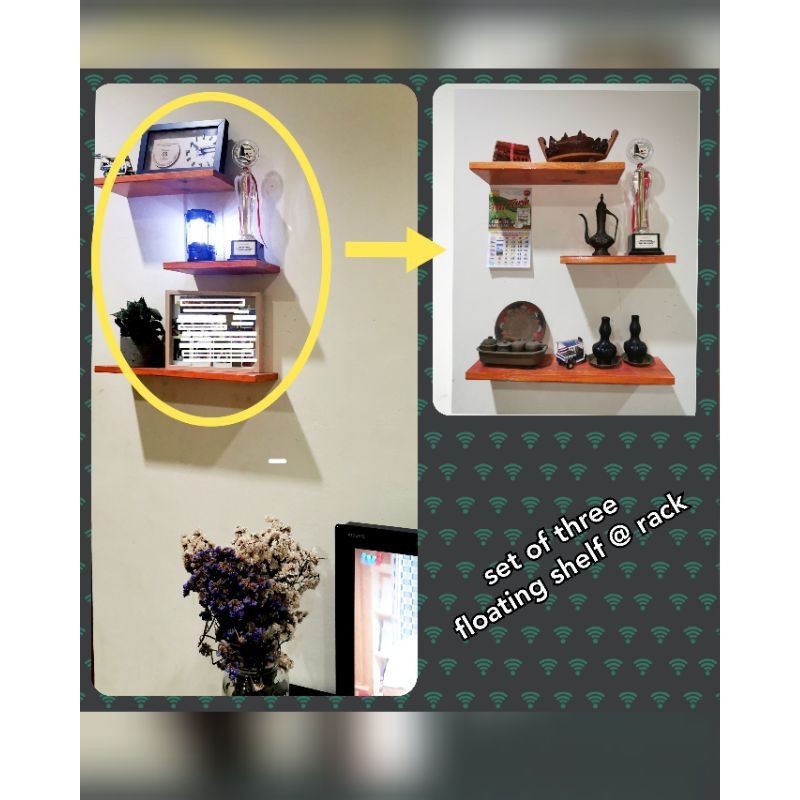 floating rack, floating shelf, multipurpose rack, book rack, shelf, rak ...