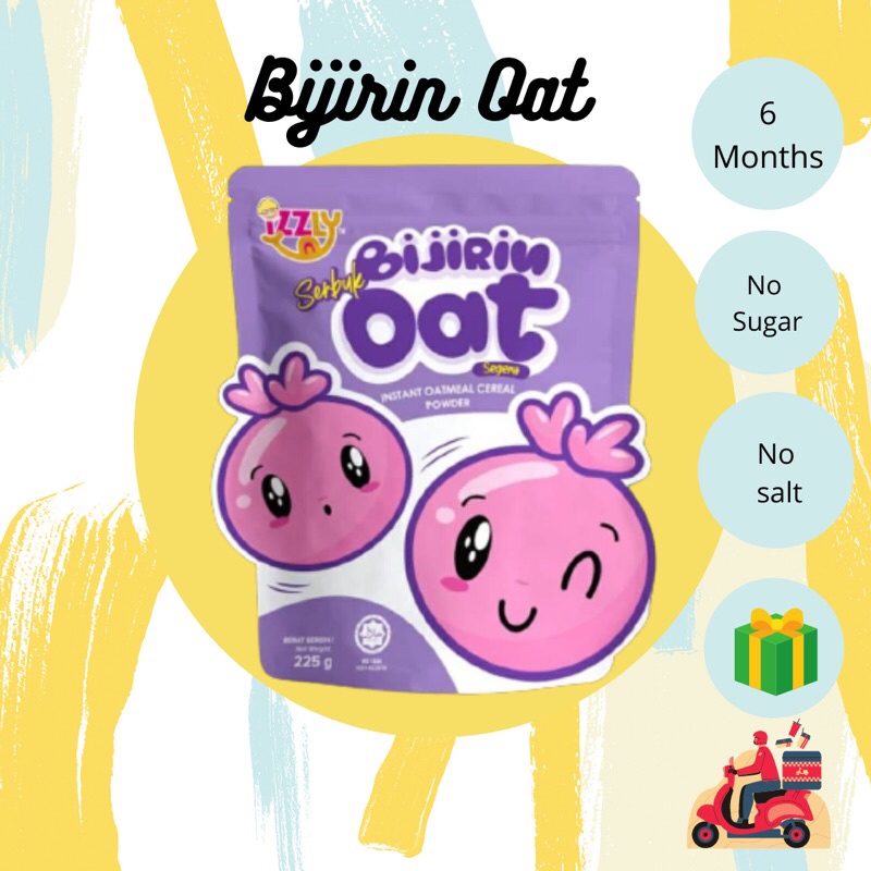 Izzly Bijirin Oat, 100% natural tanpa garam, tanpa gula , tiada bahan ...