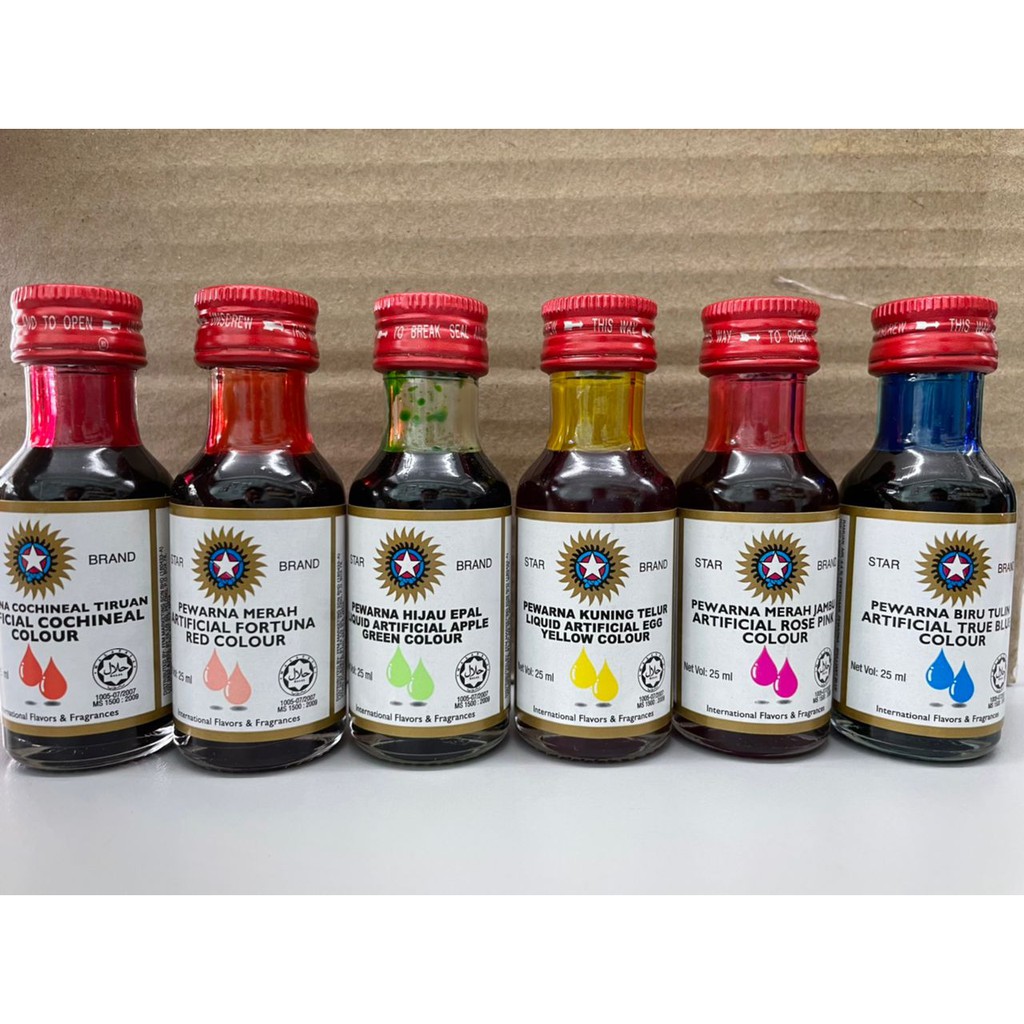 [Ready Stock] Star Brand Coloring 25ml/ Food Coloring /Pewarna Kek ...