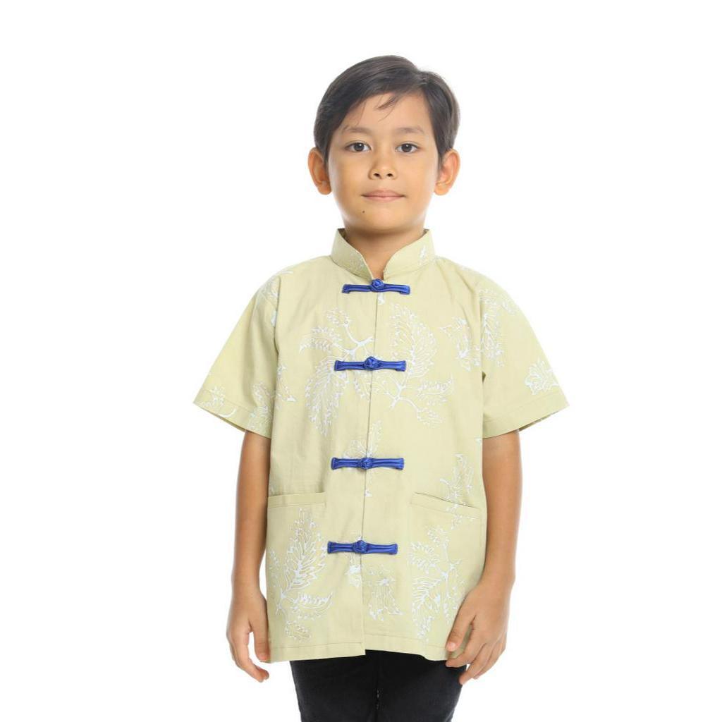 AYAYU DAUN Boy Samfu Traditional Chinese Mandarin Collar Short Sleeves ...