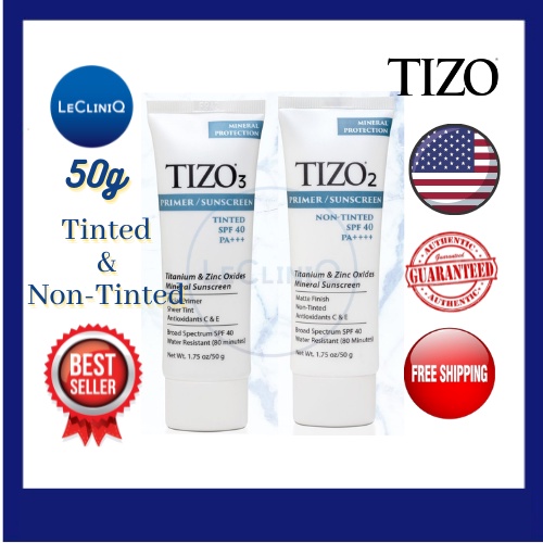 [GENUINE] TiZO – 2 & 3 FACIAL PRIMER/SUNSCREEN SPF40 (50G) [NON-TINTED ...