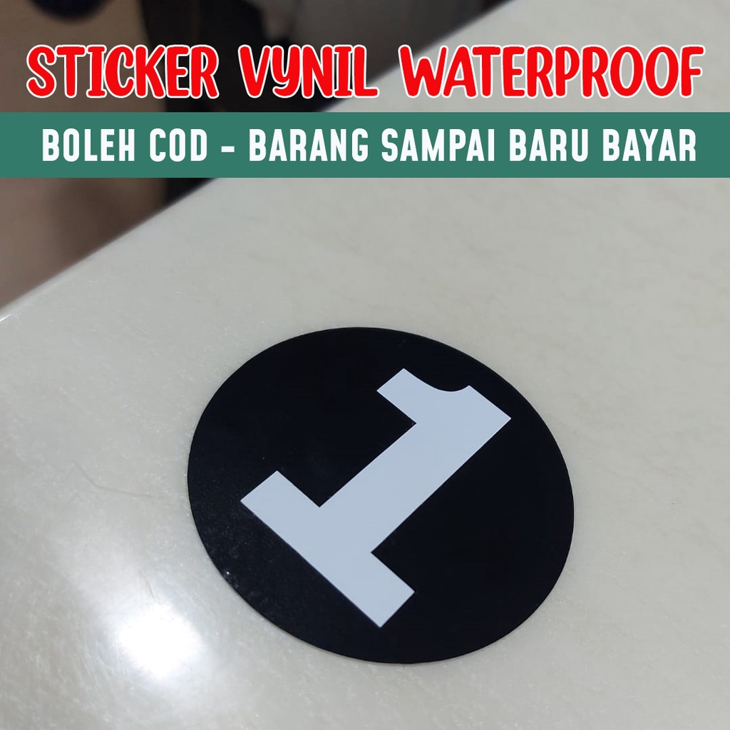 Sticker Nombor Meja Waterproof Tahan Lasak I Tak Mudah Luntur Saiz 6cm ...