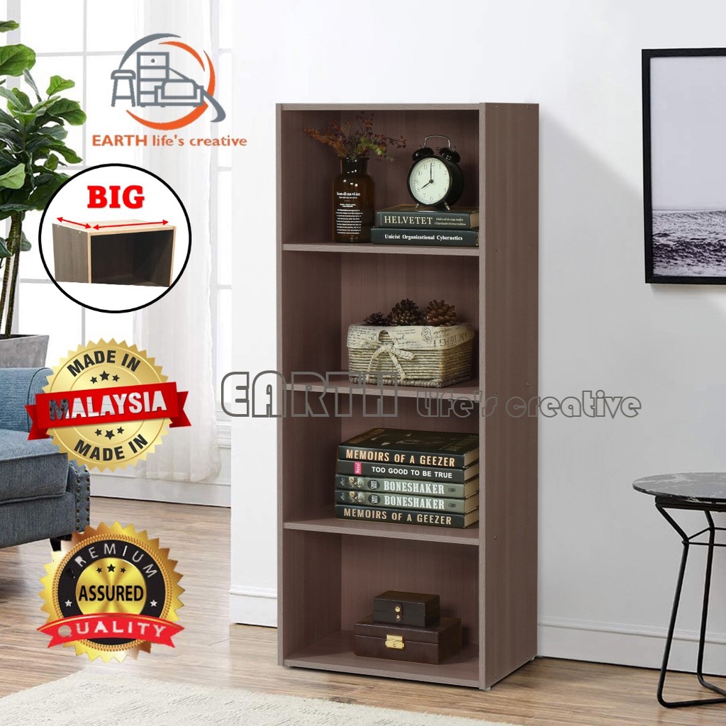 EARTH 4 Tier Utility Shelf/Multipurpose Rack Book Shelf/Rak Buku ...