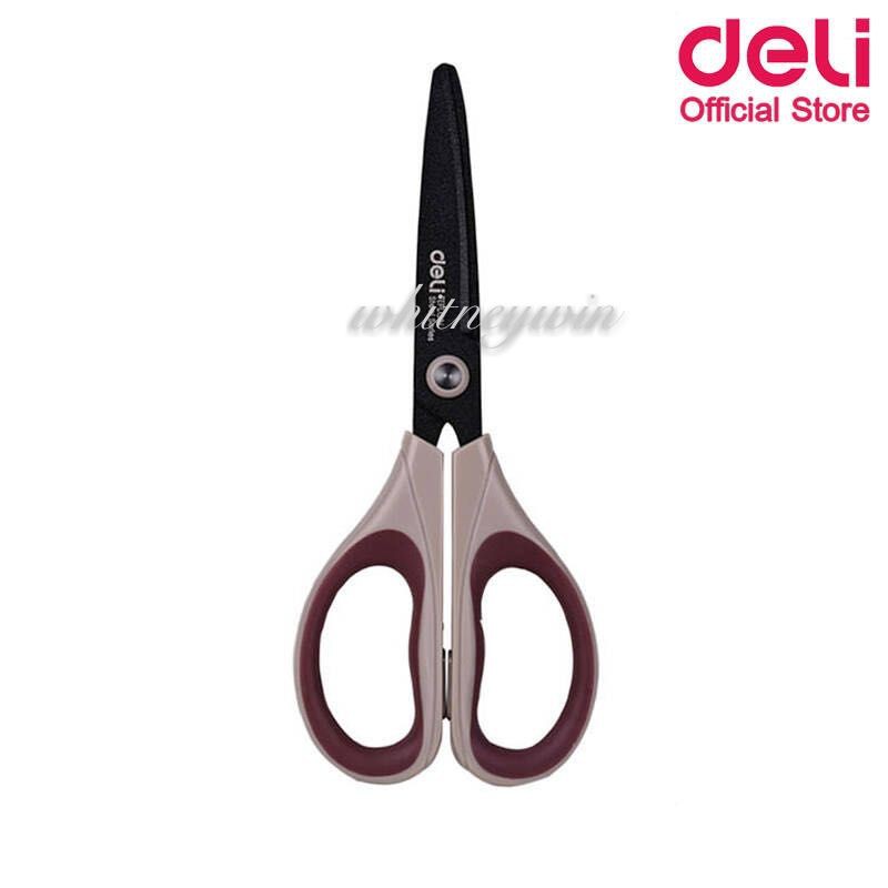 Deli 6055 Teflon Coated Scissor / Gunting 7"(Non-Stick Blade) | Shopee ...
