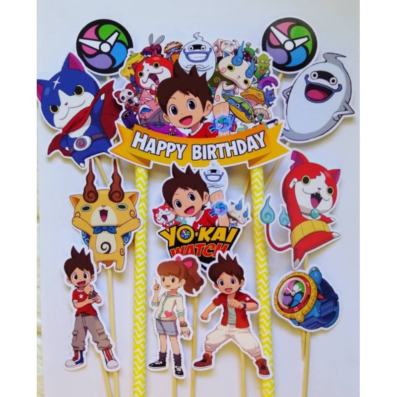 Yokai Watch Cake Topper Birthday (Ready Stock) | Shopee Malaysia