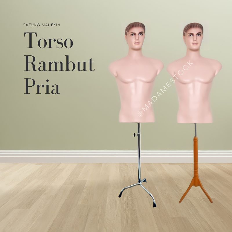 KAYU PRIA Torso Male Hair + Legs / Mannequin Sculptures - Wood / Iron ...