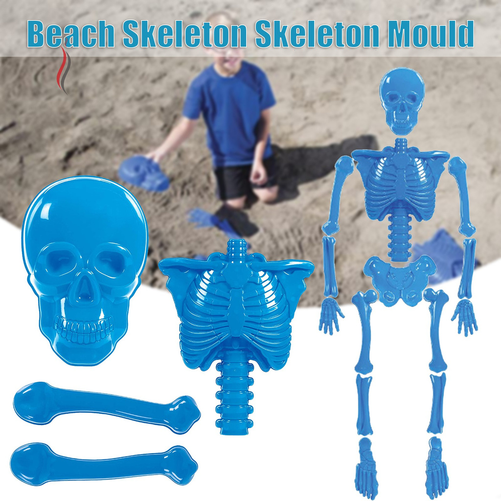 GY Life-Size Skeleton Sand Mold Playset for Kids to Play On Beach Easy ...