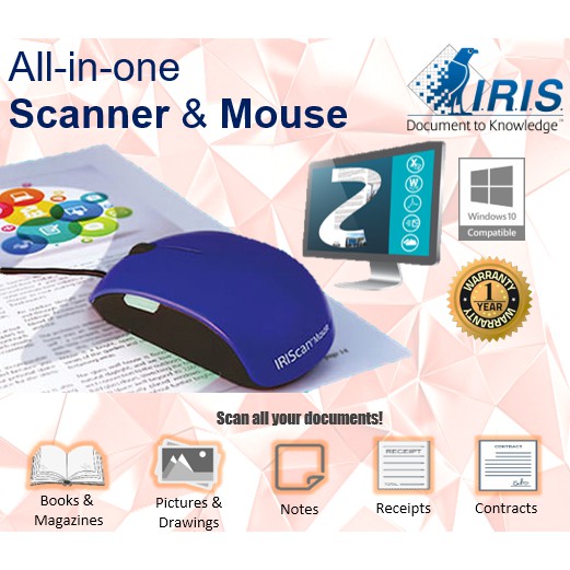I.R.I.S All-in-one Scanner & Mouse ( IRIScan Mouse 2 ) | Shopee Malaysia