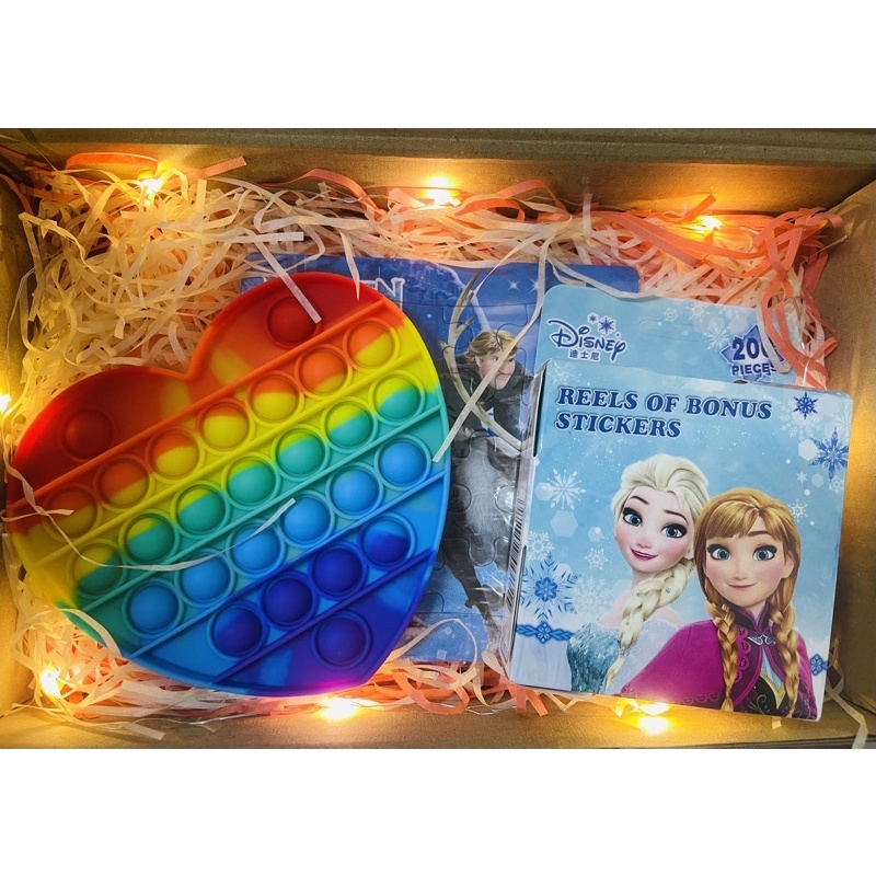 BIRTHDAY GIFT POP IT SET FIDGET TOY ELSA FROZEN SET SURPRISE BOX KIDS ...