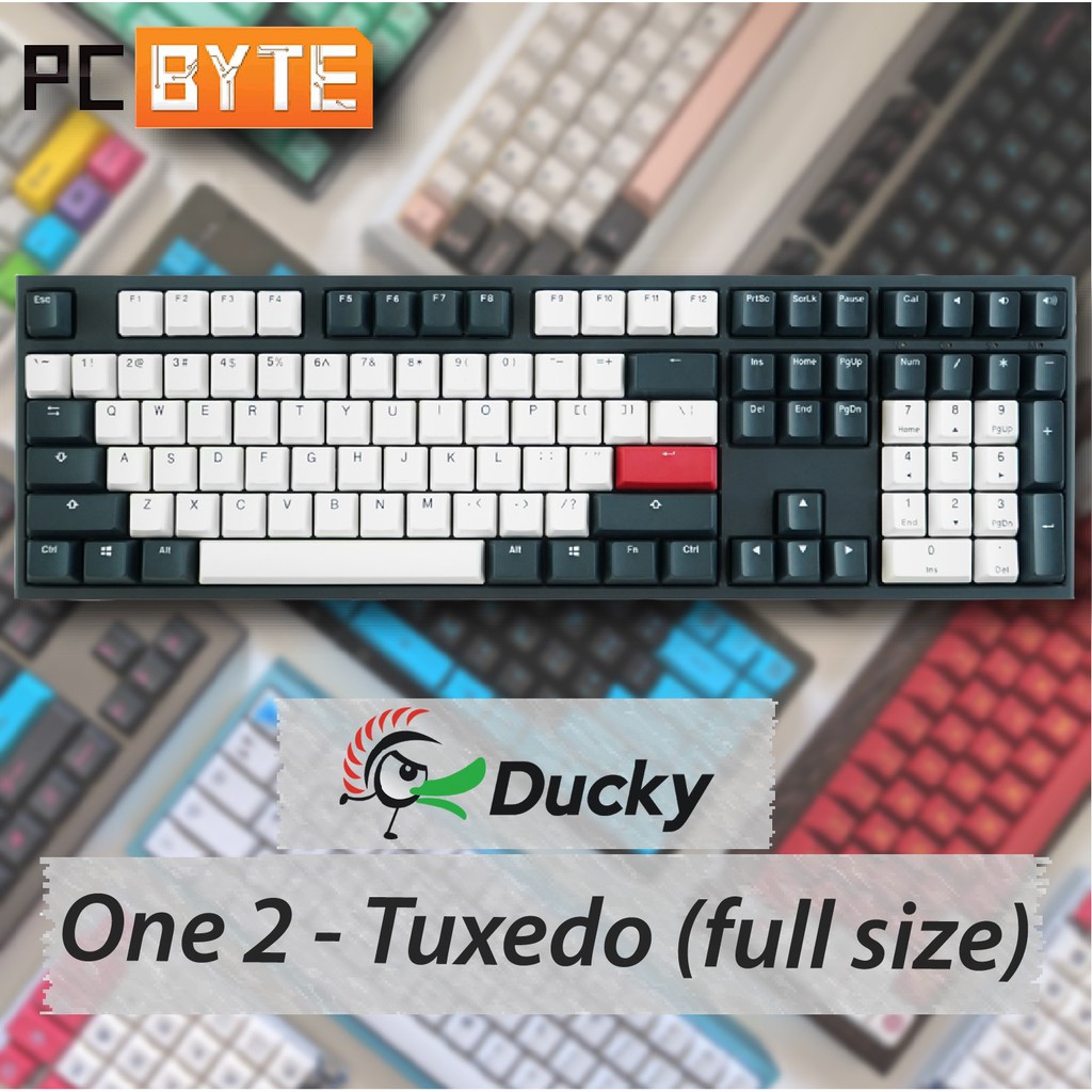 Ducky One 2 Tuxedo Full Size 108 Keys Double Shot PBT Mechanical ...