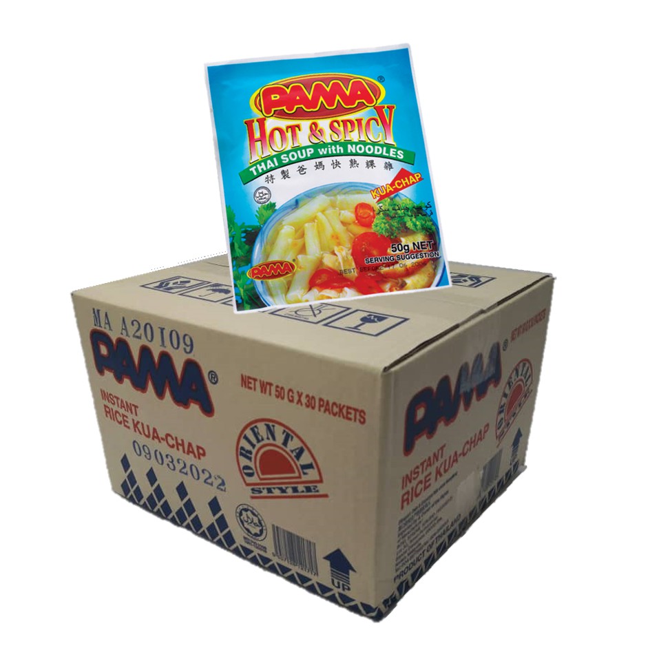 [BOX] PAMA Instant Hot & Spicy Kua Chap (50gx3pktsx10bags) Halal ...