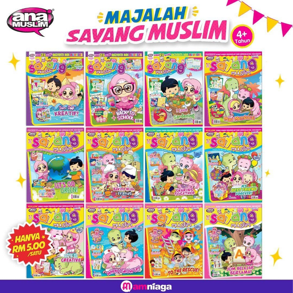 Koleksi Majalah Sayang Muslim (4-7 Tahun) Bacaan Kanak Kanak Buku Cerita Komik Ana Muslim ...