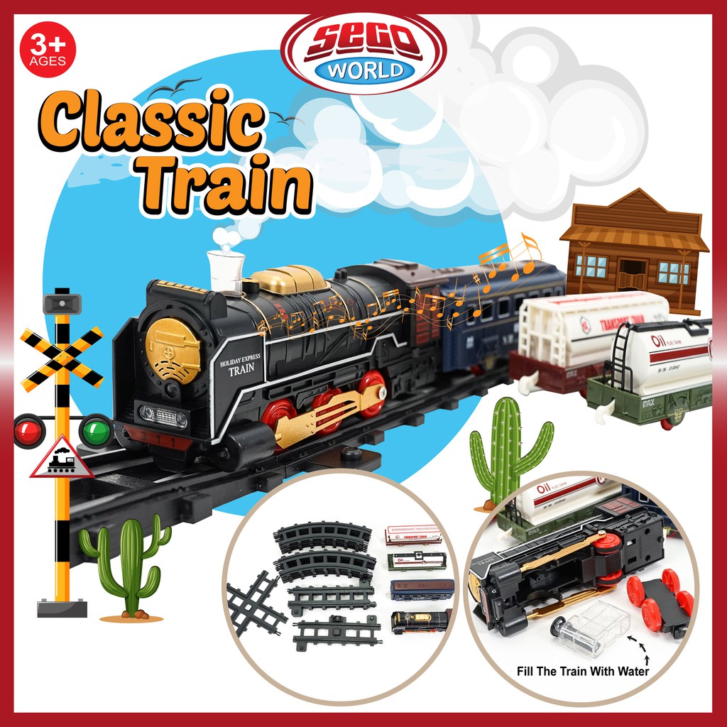 Classic Electric Train Toys Children's Electric Railway Track Train Set ...