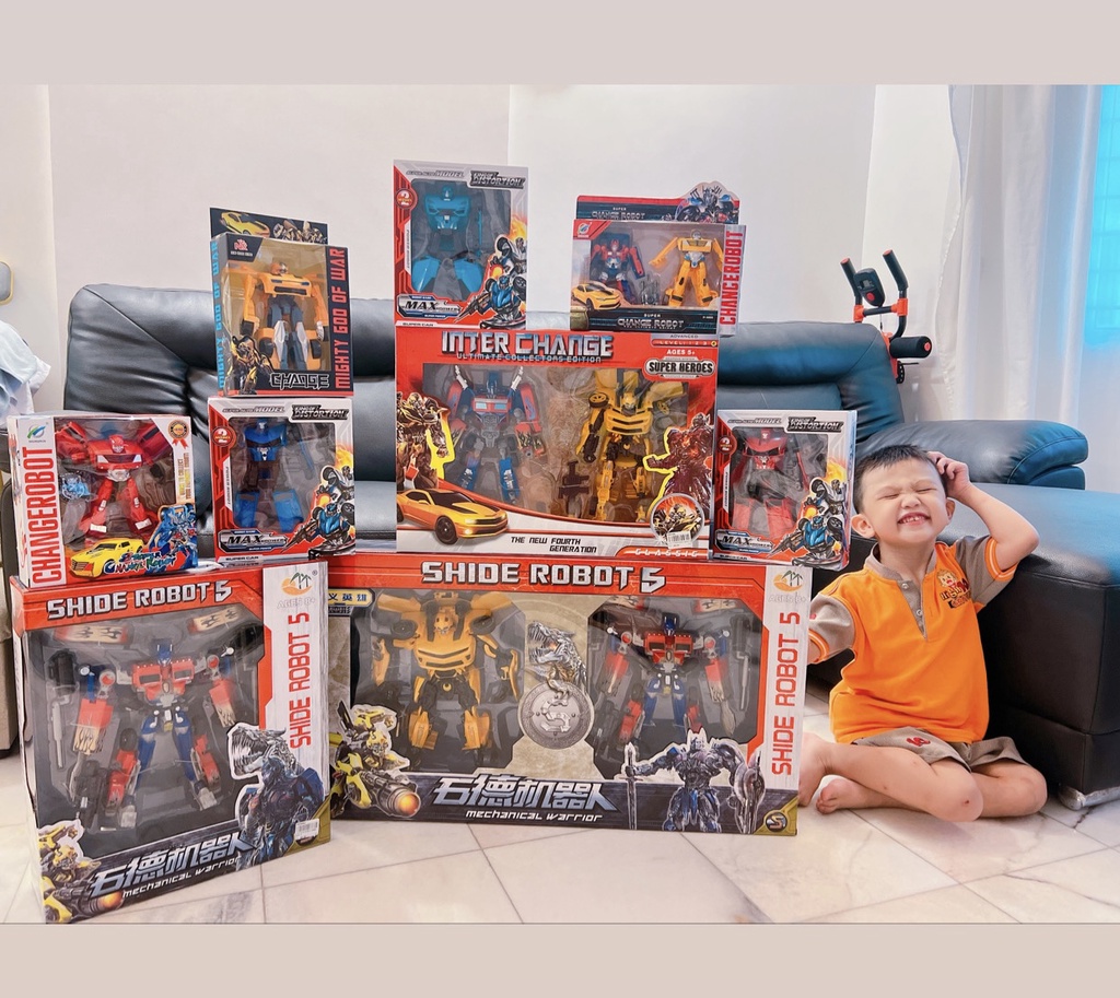 Combo Set Transformers Big Transformer Robot Car Optimus Prime ...