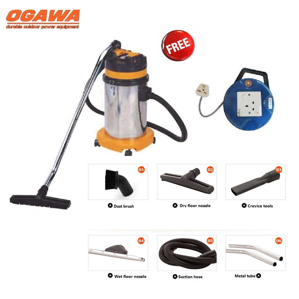 Ogawa 30 Liter Industrial Heavy Duty Wet And Dry Vacuum Cleaner 1200w