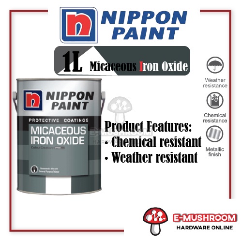 1L Nippon Paint Micaceous Iron Oxide MIO | Shopee Malaysia