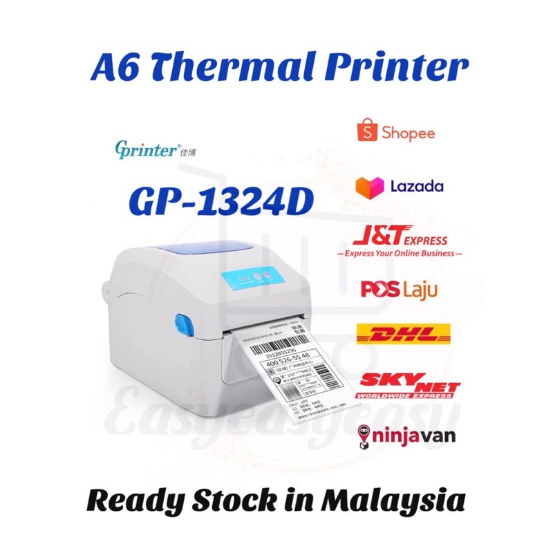 A6 Thermal Printer Gprinter GP1324D Barcode Label Address GPrinter ...