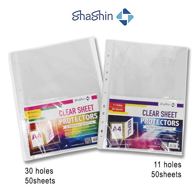 A4 Sheet Protector / Portfolio Clear Holder Refill 50 sheet/Pack | Lazada